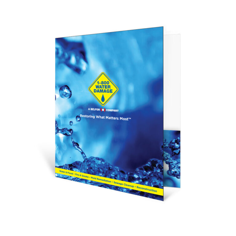 1-800 Water Damage | Presentation Folders | Franchise Print Shop