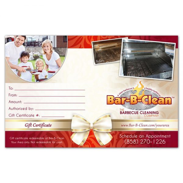 Bar-B-Clean | Gift Certificates | Franchise Print Shop