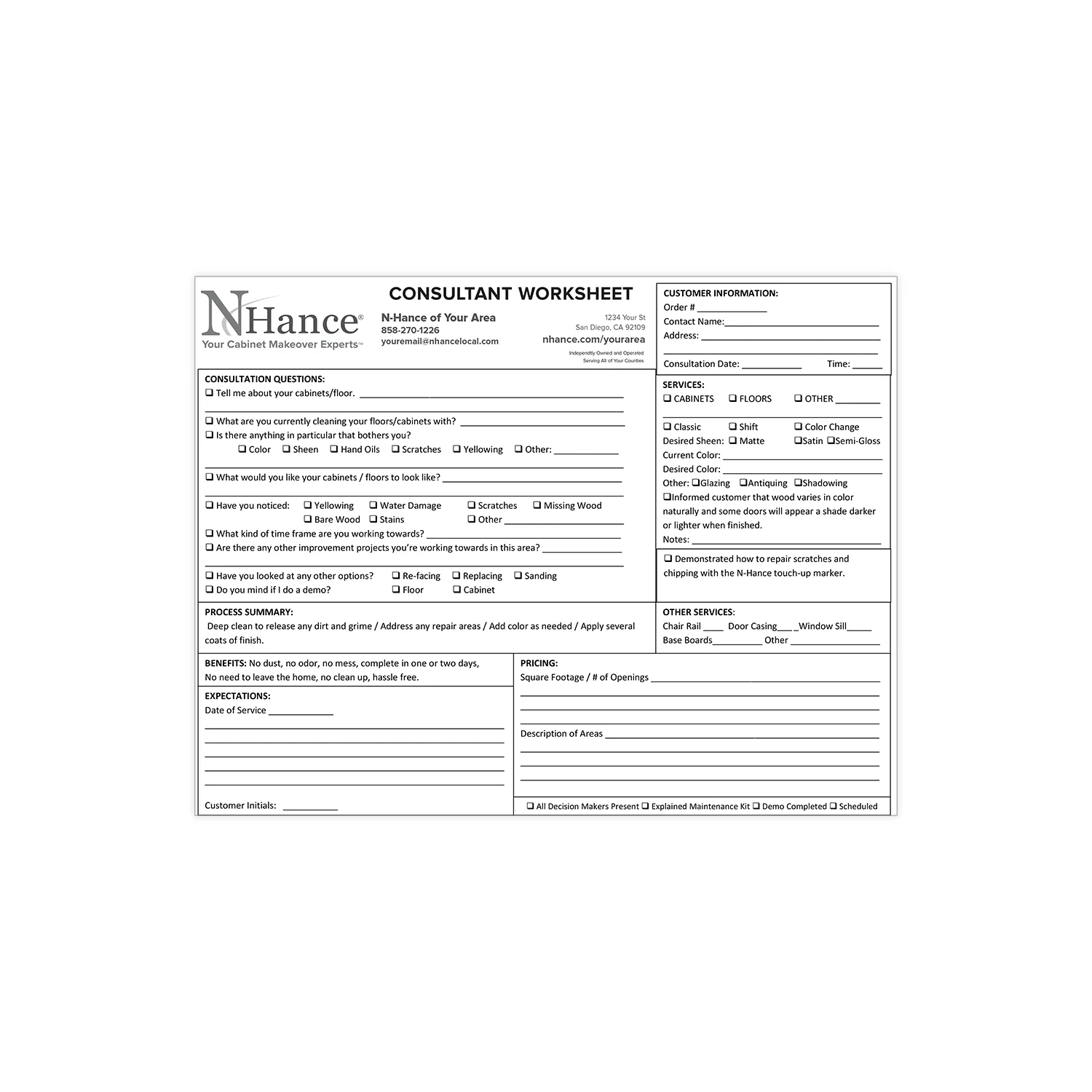 N-Hance | Estimates and Invoices | Franchise Print Shop