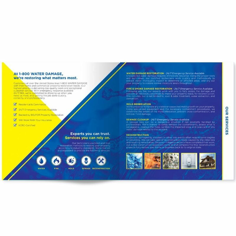 1-800-Water-Damage | General Info Brochure | Franchise Print Shop