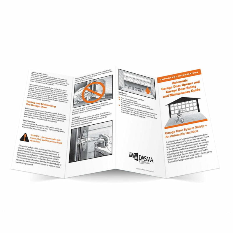 Precision Door | DASMA Safety Brochures | Franchise Print Shop