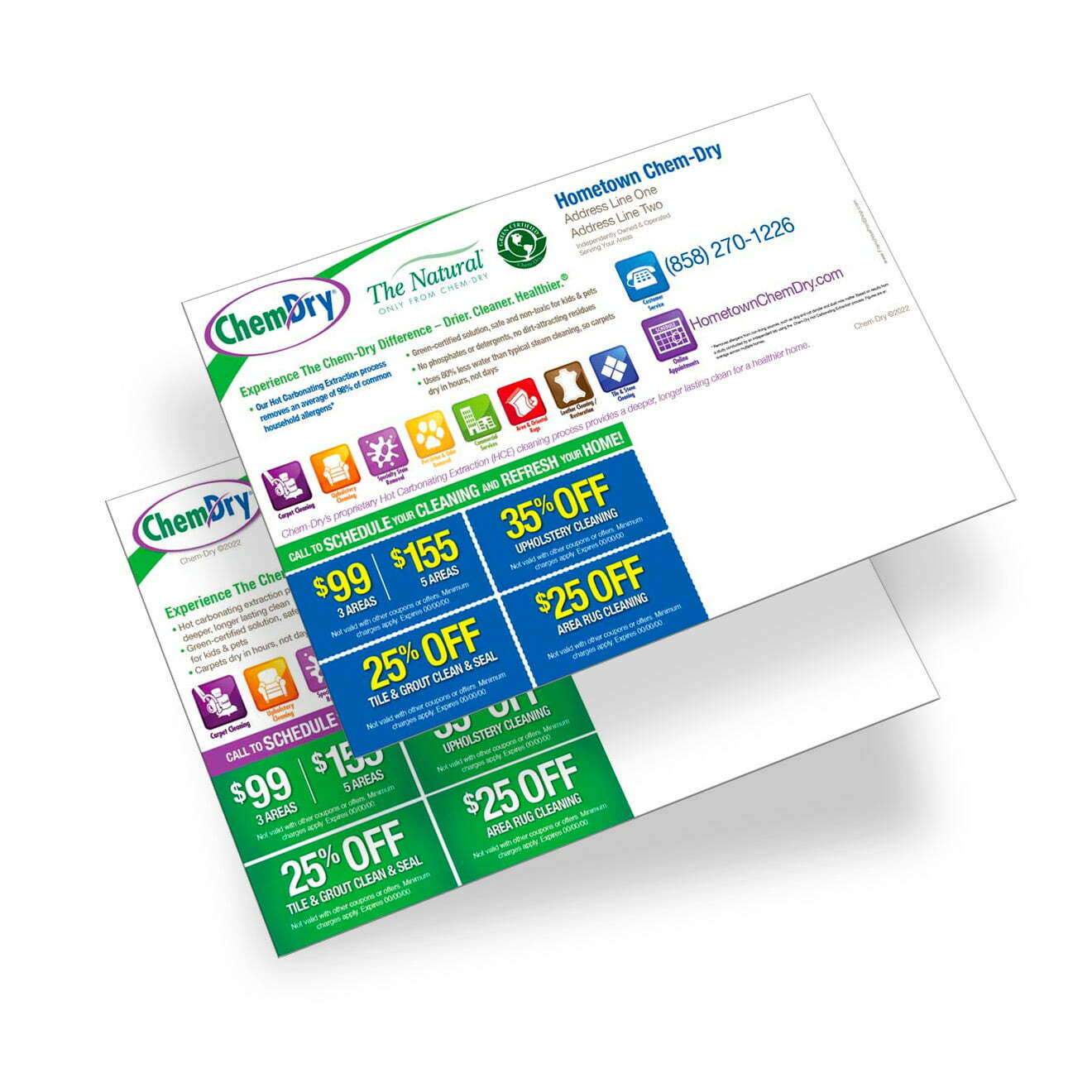 ChemDry – Postcards – Backs