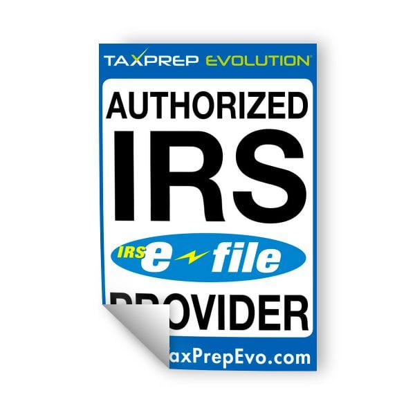 Tax Prep Evo – Window Clings